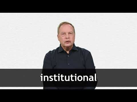 INSTITUTIONAL definition and meaning | Collins English Dictionary
