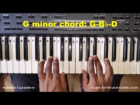 How to Play the G Minor Chord on Piano and Keyboard - Gm, Gmin Chord