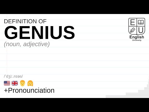 GENIUS meaning, definition & pronunciation | What is GENIUS? | How to say GENIUS
