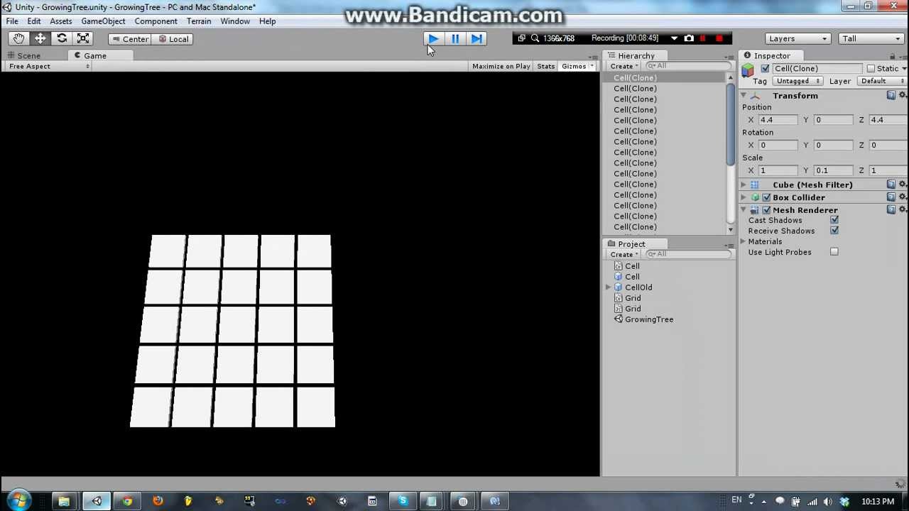 Unity3D C# + JS Tutorial :: Growing Tree Algorithm (Part 2, Creating Maze #2)