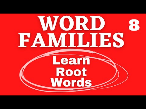 Word Families l Root Words in English 🔔 Learn ENGLISH about Word Families Episode 8.