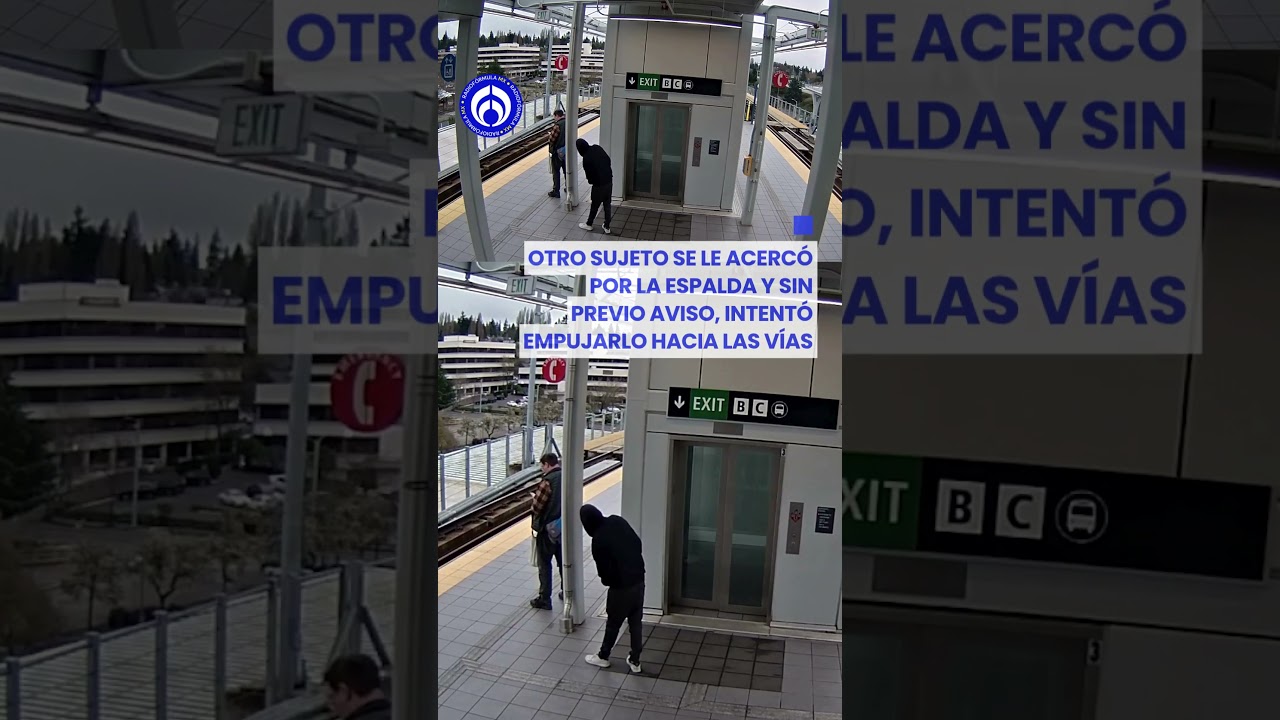 Hombre intentó empujar a otro hacia un tren en movimiento; el sospechoso ya fue detenido
