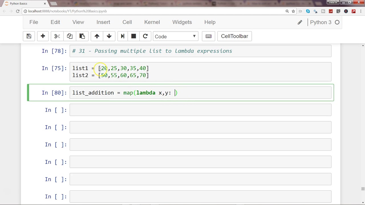 Python 3 Programming Tutorial | #11  Processing multiple list with map function & lambda function