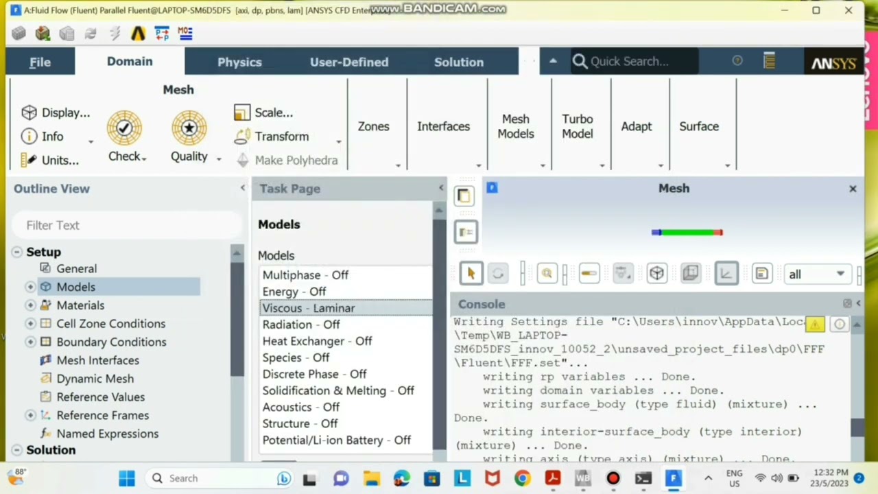 Assignment Fluid Mechanics 2 BMCG3613. ANSYS Fluent Tutorial Through 2D Fluid Surface CFD Beginner