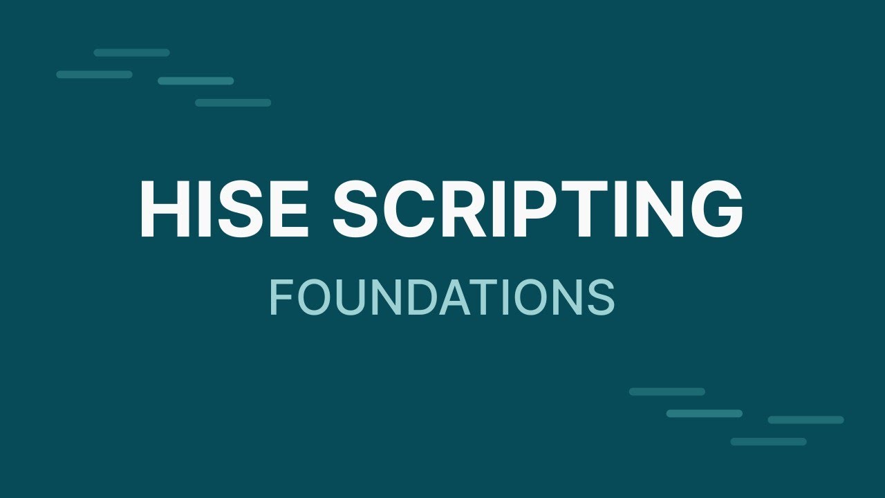 HISE Scripting Foundations Course at AudioDevSchool