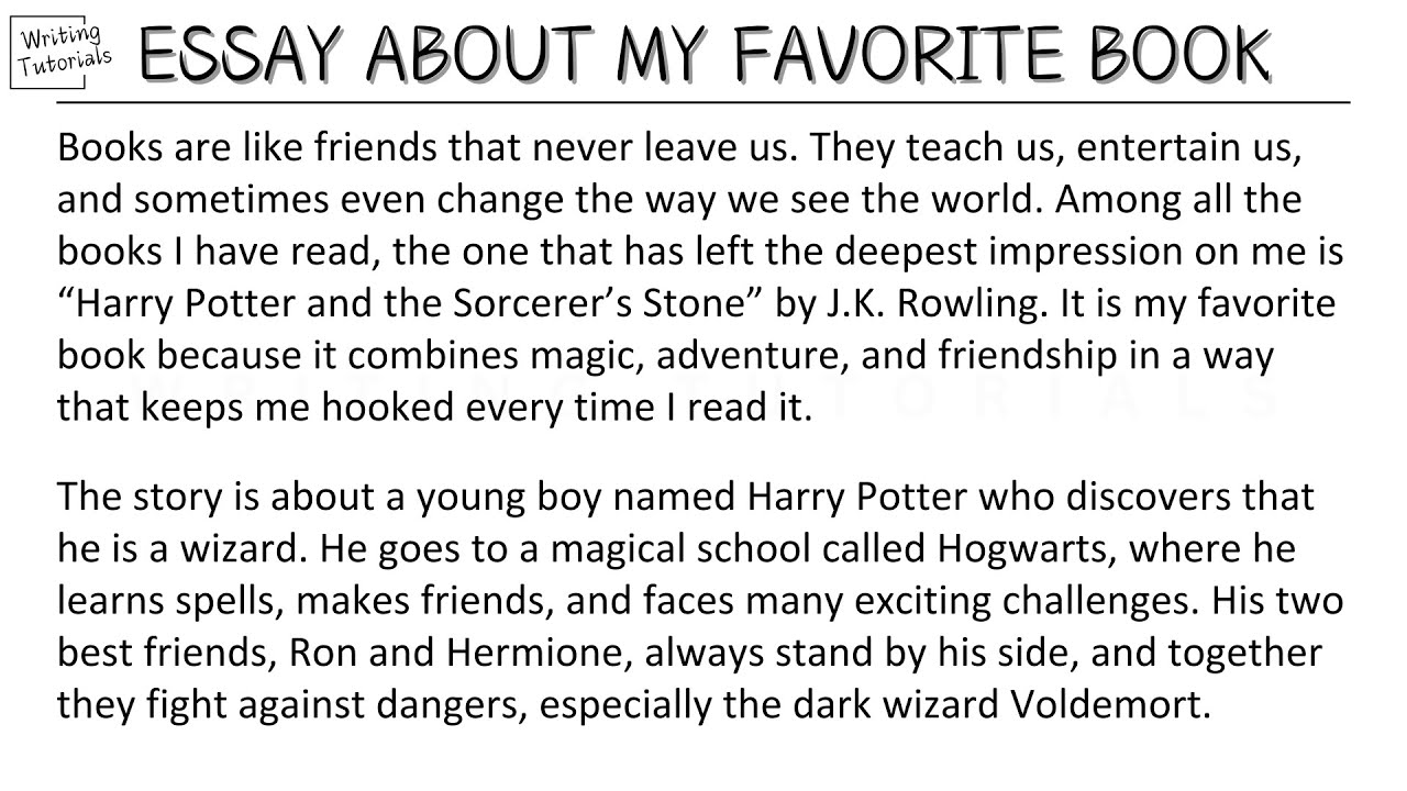 How To Write Essay about My Favorite Book with Sample and Explanation | Writing Tutorials