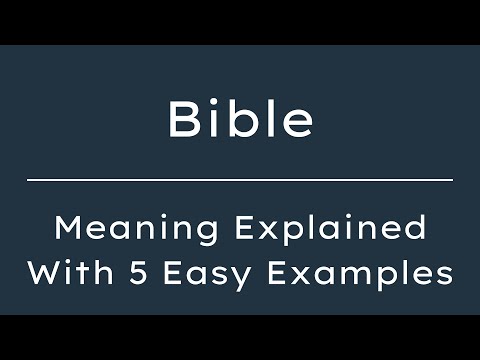 What Does Bible Mean? Bible Meaning in English With 5 Example Sentences