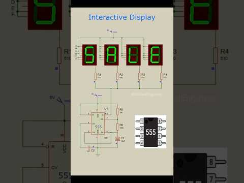 Interactive ad display using 7-segment LEDs and a 555 timer IC! #sale #DIY #electronics #display