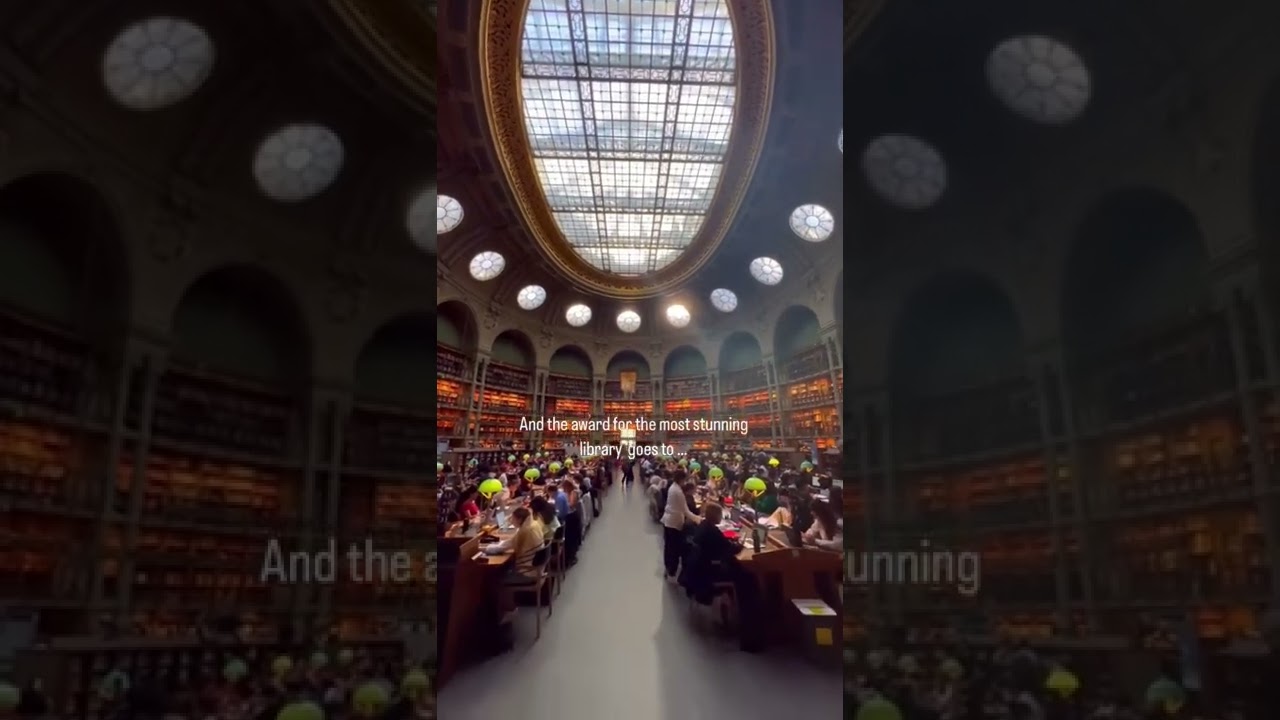 The most stunning library in Paris , and it’s free #paris #library #traveladdict #travelfrance