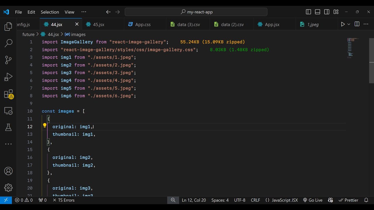 Build a React.js Image Carousel Gallery and Slideshow Using react-image-gallery Library in JSX