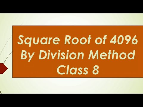 Square root of 4096 by division method