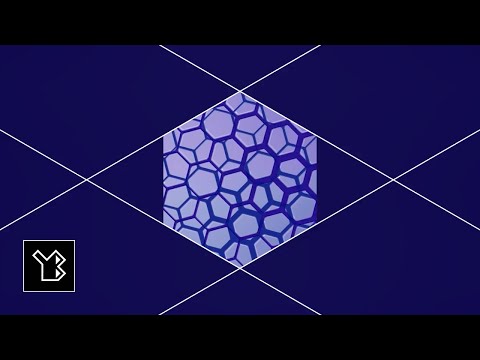 Blue Hexagons Animated GIF for Blockchain and Cryptocurrency