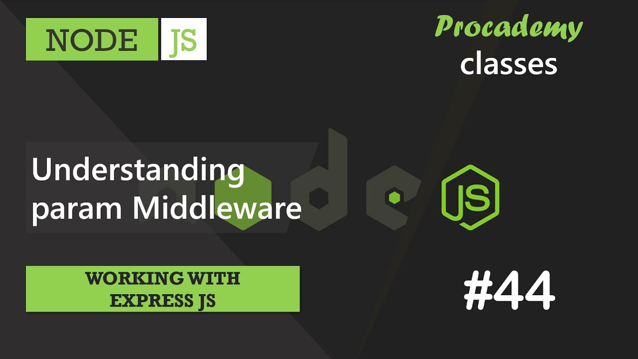 #44 Understanding param middleware | Working with Express JS | A Complete NODE JS Course