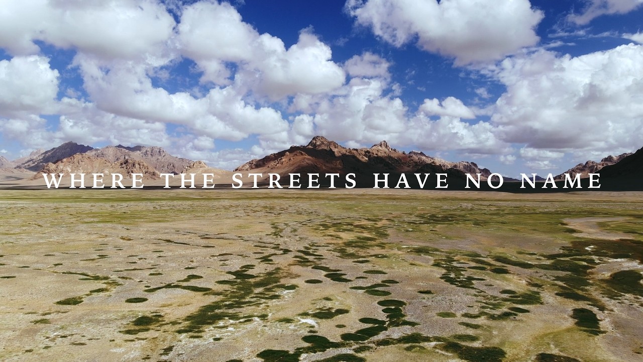 WHERE THE STREETS HAVE NO NAME - U2 (LYRIC VIDEO ART)