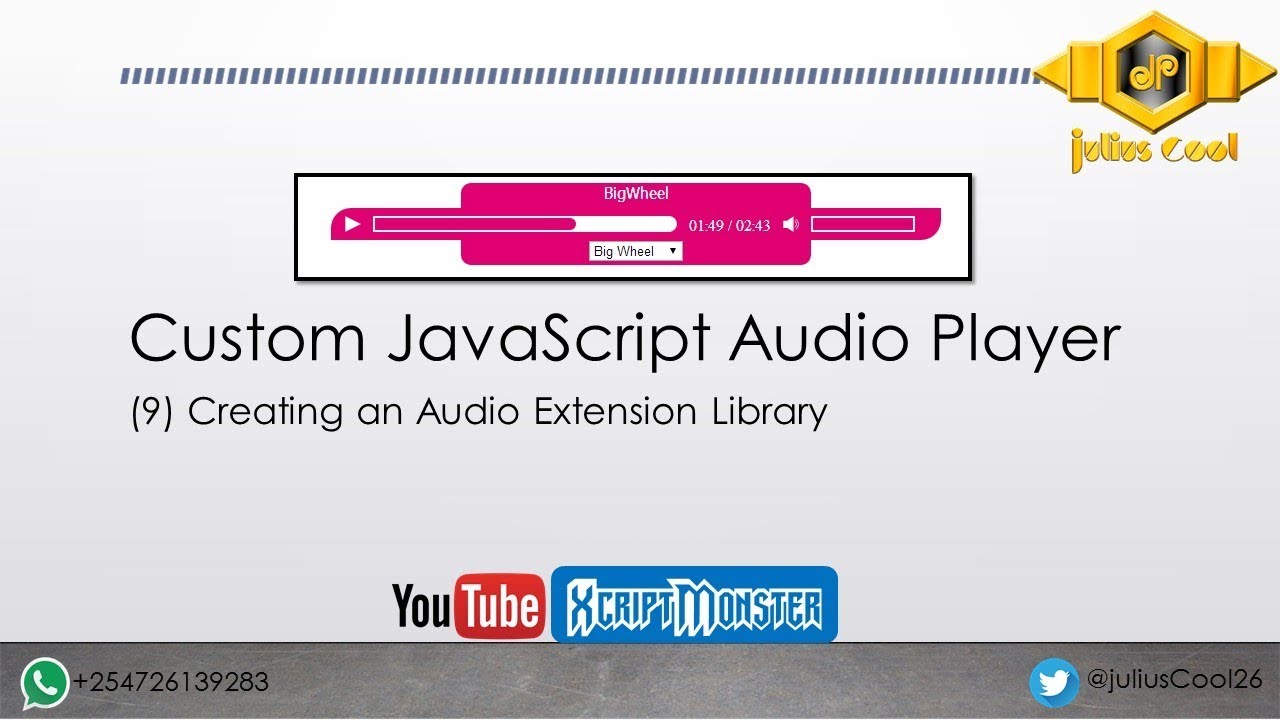 Custom JavaScript Audio Player   9   Creating an Audio Extension Library