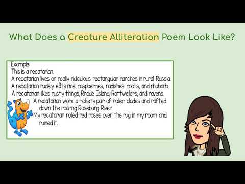 How to Write Creature Alliteration Poems
