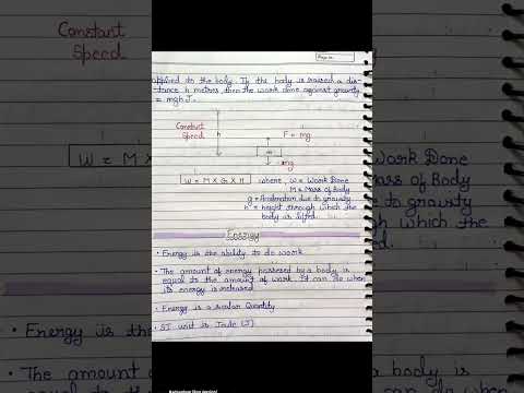 CLASS 9 PHYSICS ( CH : 10 WORK AND ENERGY ) NOTES