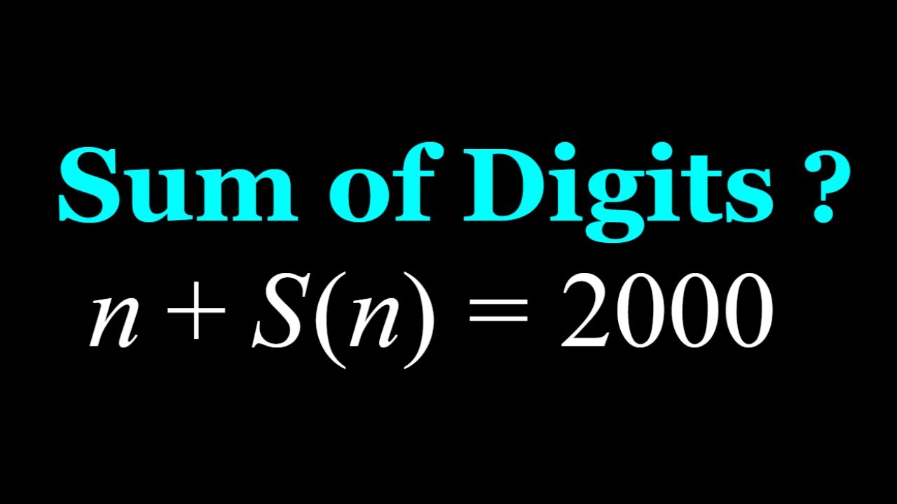 Solving a Number Theory Problem with S(n)