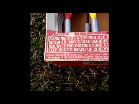 Banned lawn darts game, very dangerous