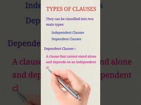 Dependent Clauses | Types of clauses | Grammar vocabulary #trending #english #englishlanguage