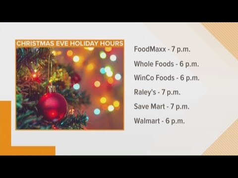 Christmas eve store hours for those last minute groceries