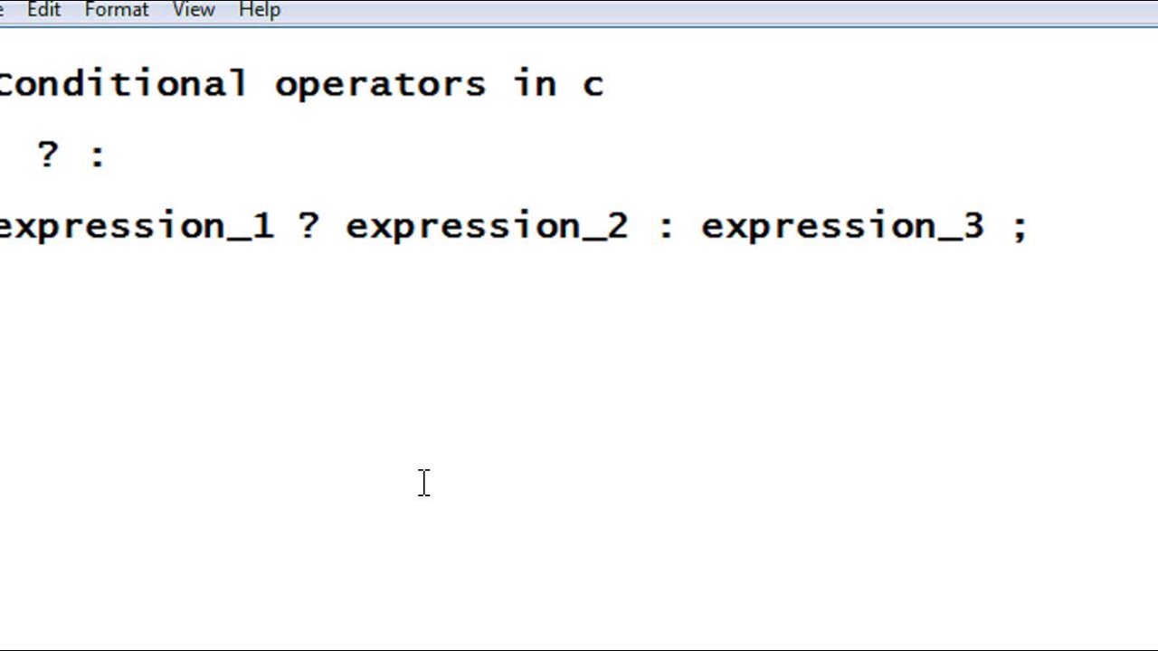 C Programming - 17 - Conditional operator