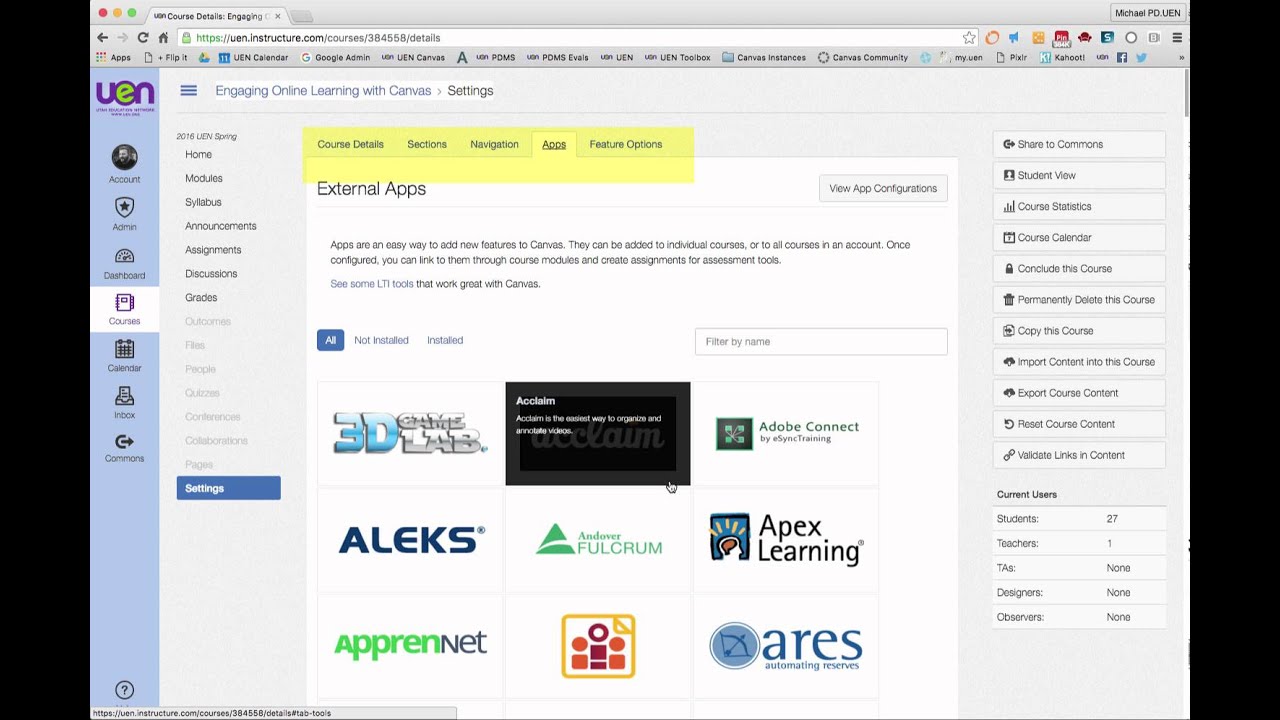 Turning On Learning Mastery Gradebook