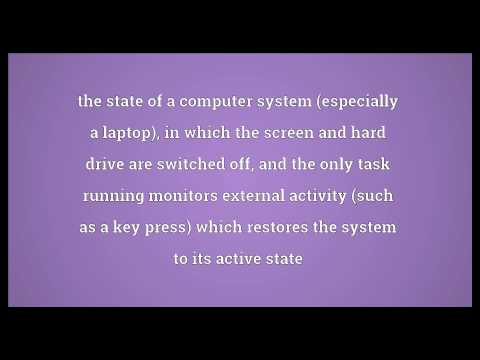 Sleep mode Meaning