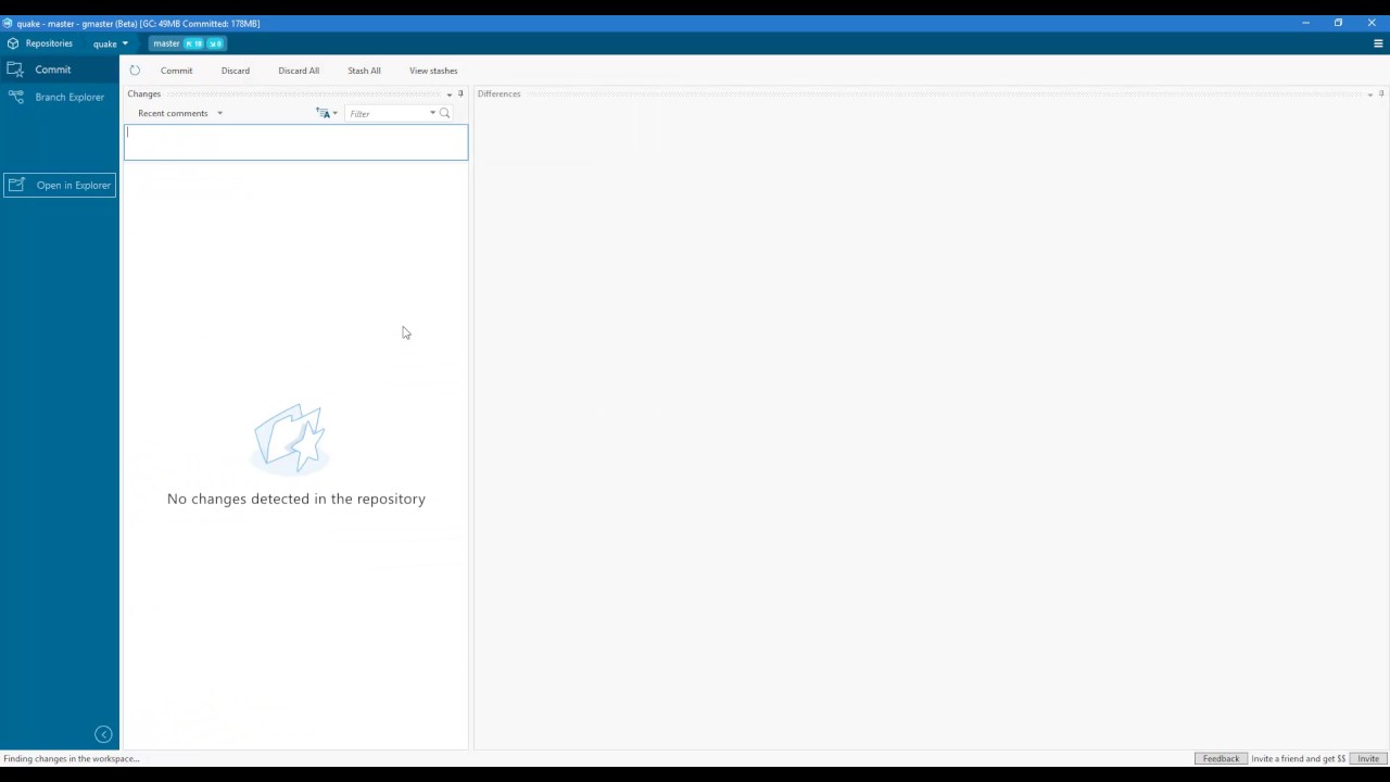 gmaster features - Commit view