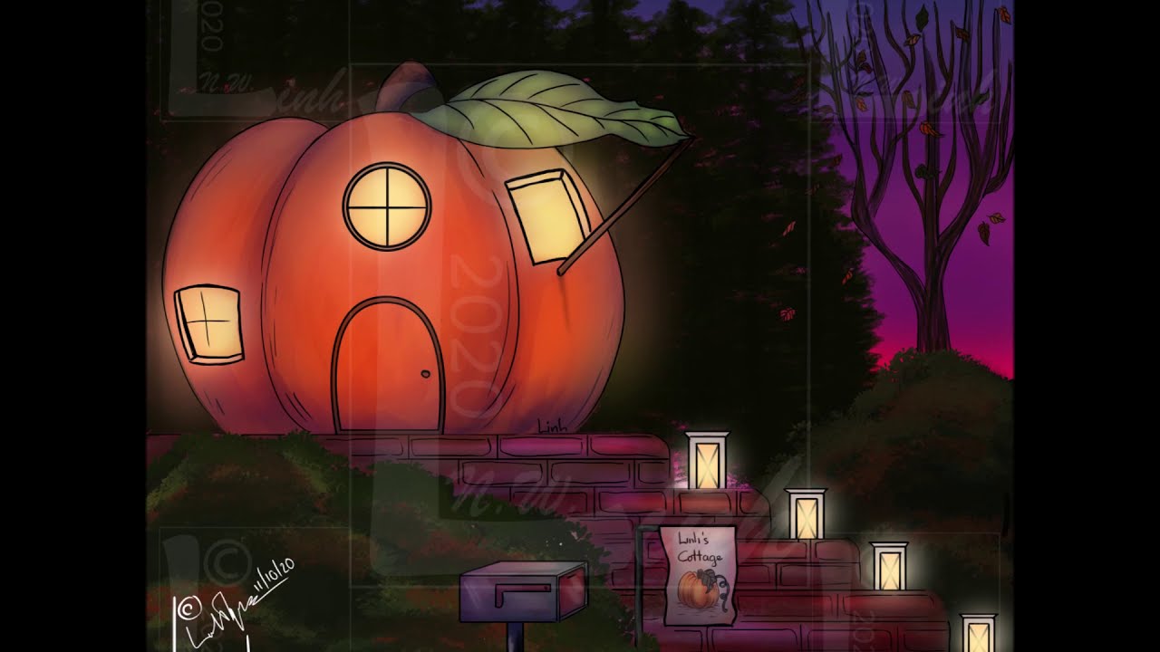 Illustration Time-lapse: Pumpkin Cottage