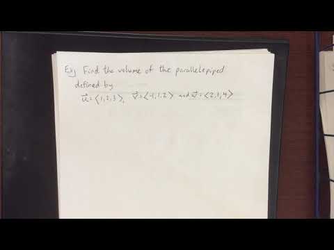 Example of the volume of a parallelepiped