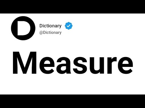 Measure Meaning In English