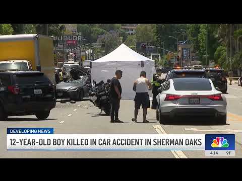 12-year-old boy killed in car accident in Sherman Oaks