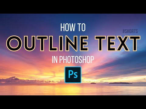 How To Outline Text In Photoshop With This Simple Trick #Shorts
