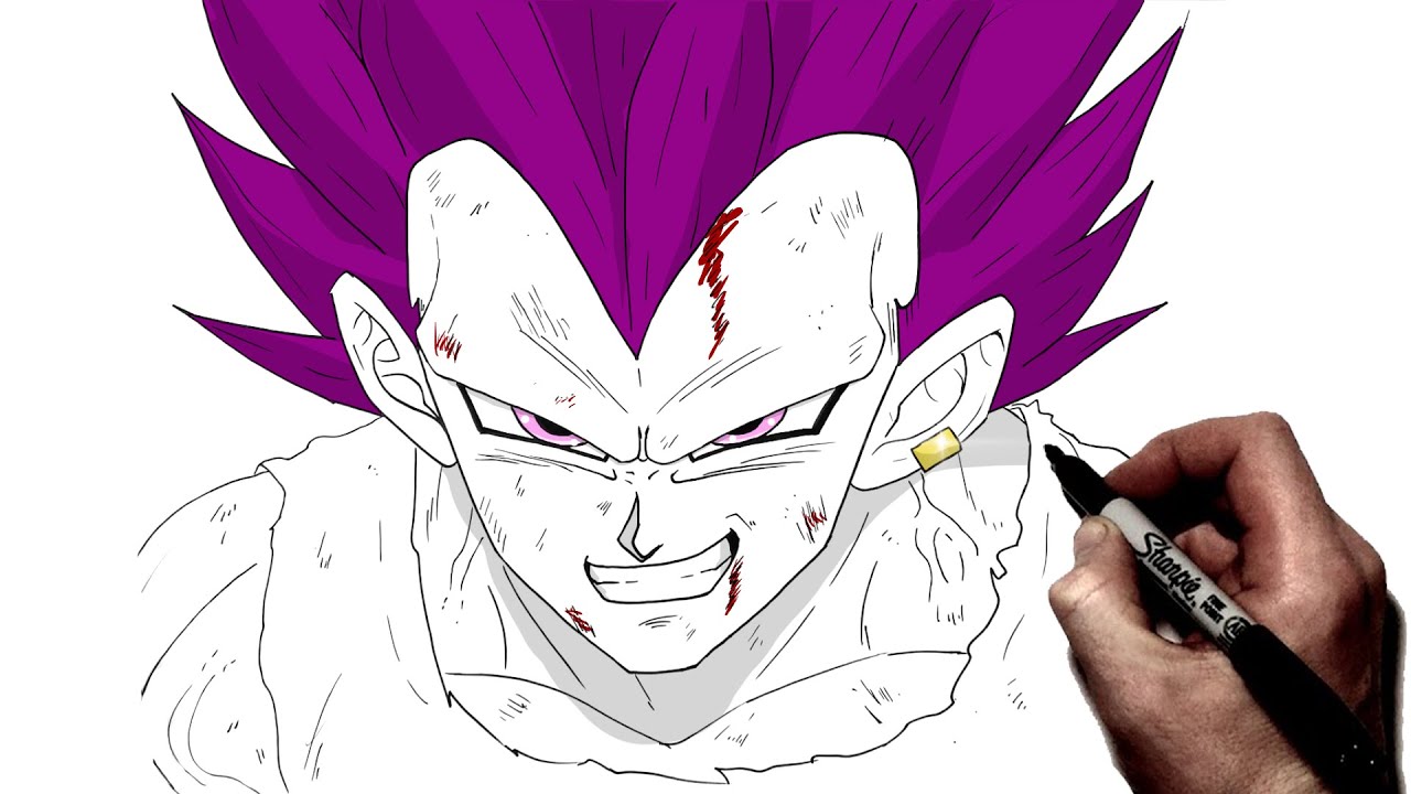 How To Draw Vegeta Ultra Ego | Step By Step | Dragon Ball