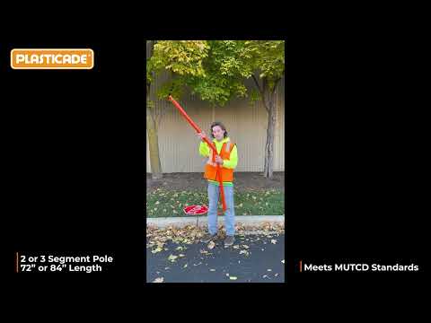 Elite PVC Flagger Pole & Paddle | Plasticade