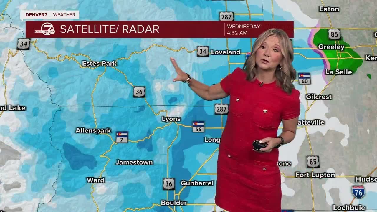 Snow continues across Colorado through the Wednesday morning commute
