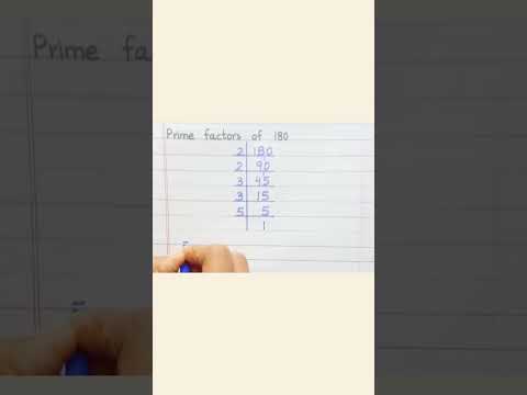 Prime factors of 180 #shorts