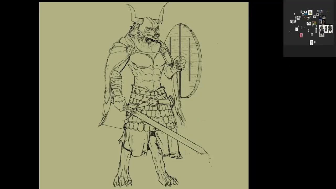 OC Wolf drawing timelapse.