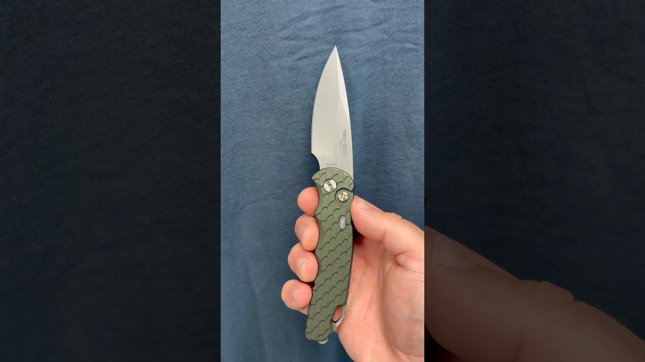 Protech BST26.TR5.1 Green Feather 🪶 Texture Knife #edc #knivesoftiktok #knivescollection