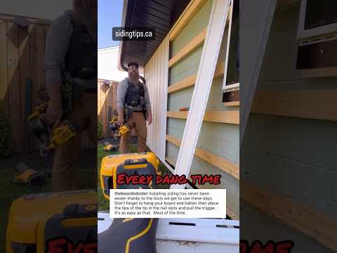 Hanging Vinyl Board and Batten Siding