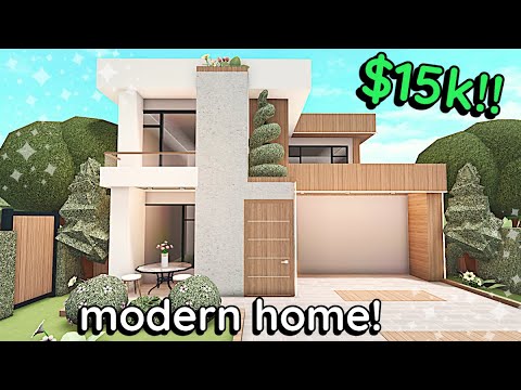 Cheap 15k Bloxburg Modern House Build: 2 Story Tutorial