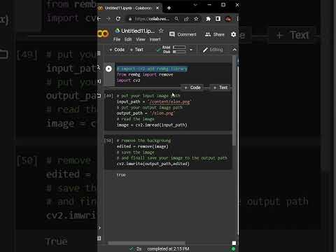 Easy Remove any image background with 5 line of python code !