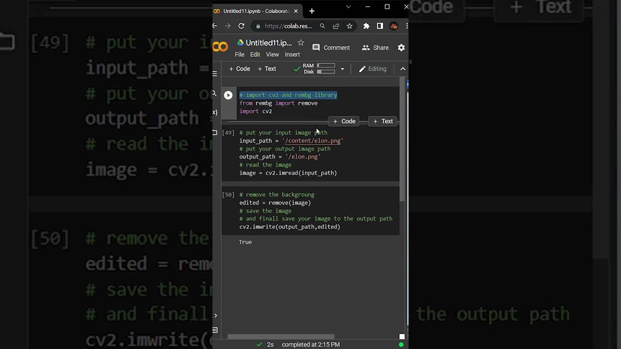 Easy Remove any image background with 5 line of python code !
