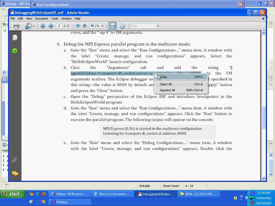 Debugging MPJ Express Parallel Java Applications Using Eclipse IDE.flv