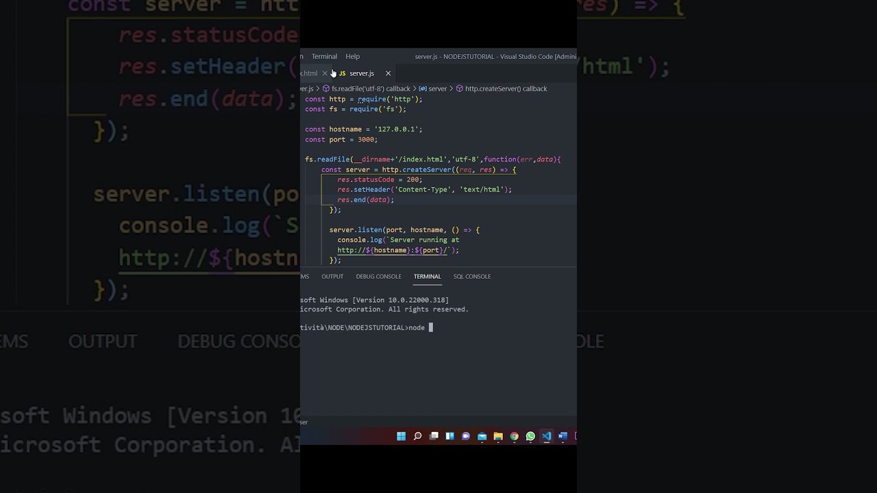 Render HTML using raw NodeJS