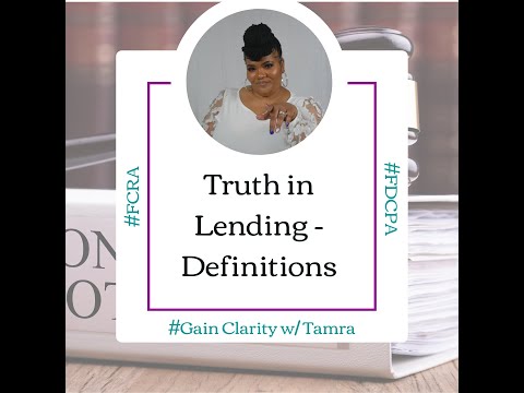 What's hidden inside of Truth in Lending 15 US Code 1602 (Important Definitions)