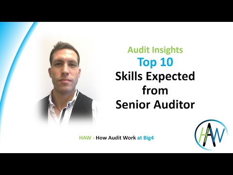 Top 10 - Skills Expected from Senior Auditor at Big 4 - Audit Insights B&E **HAW - How Audit Work***
