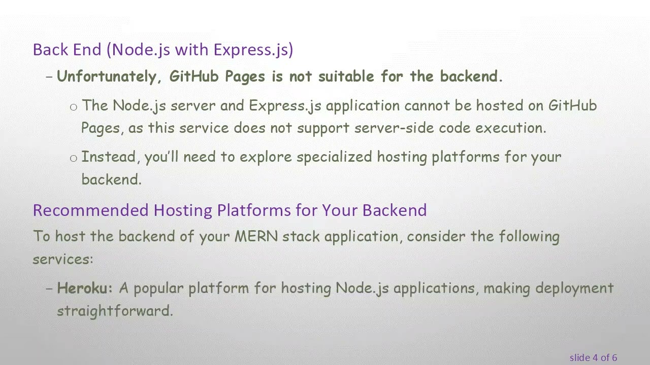 Can We Host a MERN Stack Application Using GitHub Pages?