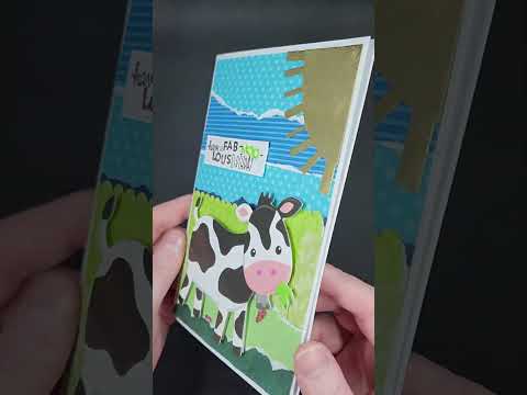 Paper Studio Cow Die Cut Punny Birthday Card Project Inspiration #hobbylobby #pun #birthday #cards